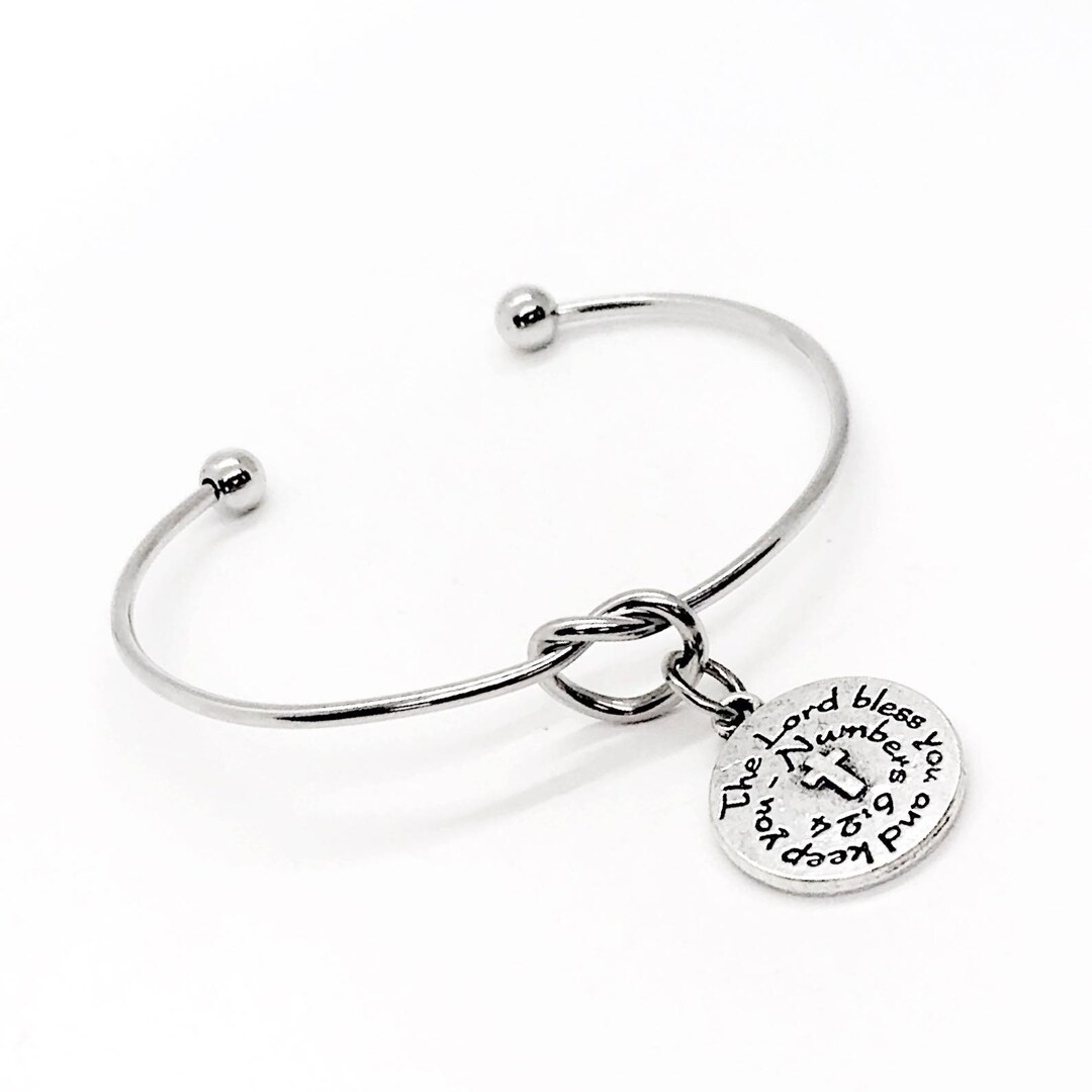 The Lord Bless You and Keep You Cuff Charm Bracelet, Numbers 6 24 ...