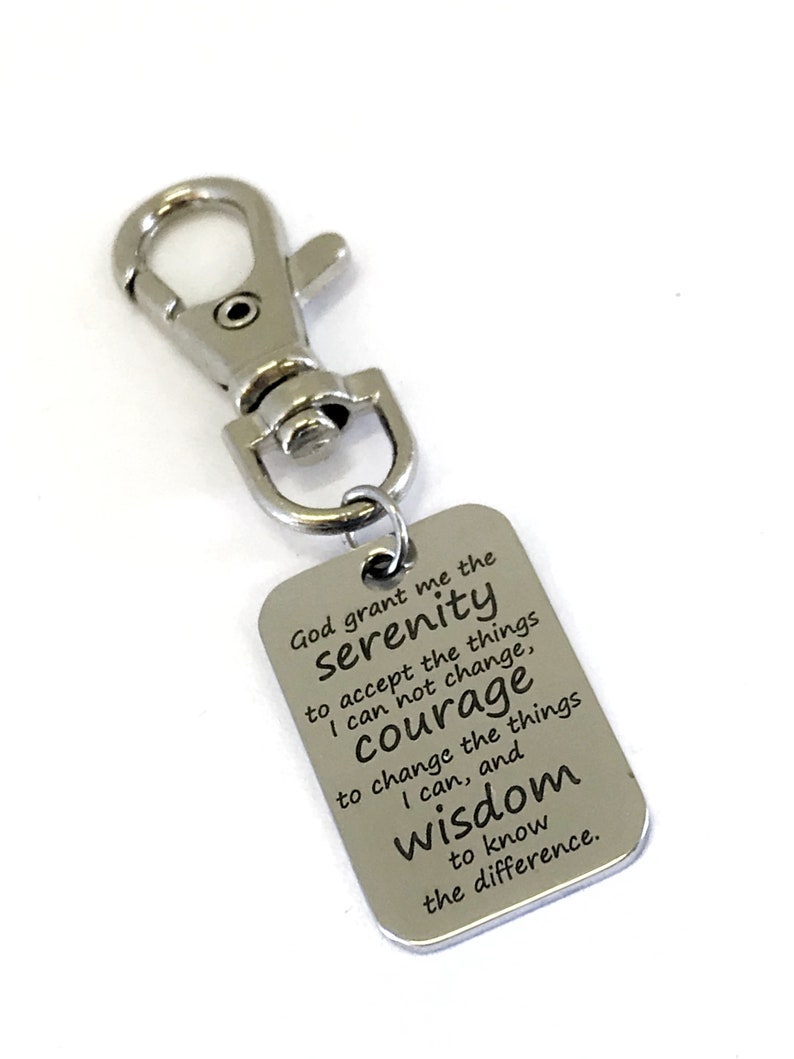 Serenity Prayer Charm, Recovery Serenity Prayer, Bag Charm, Serenity ...
