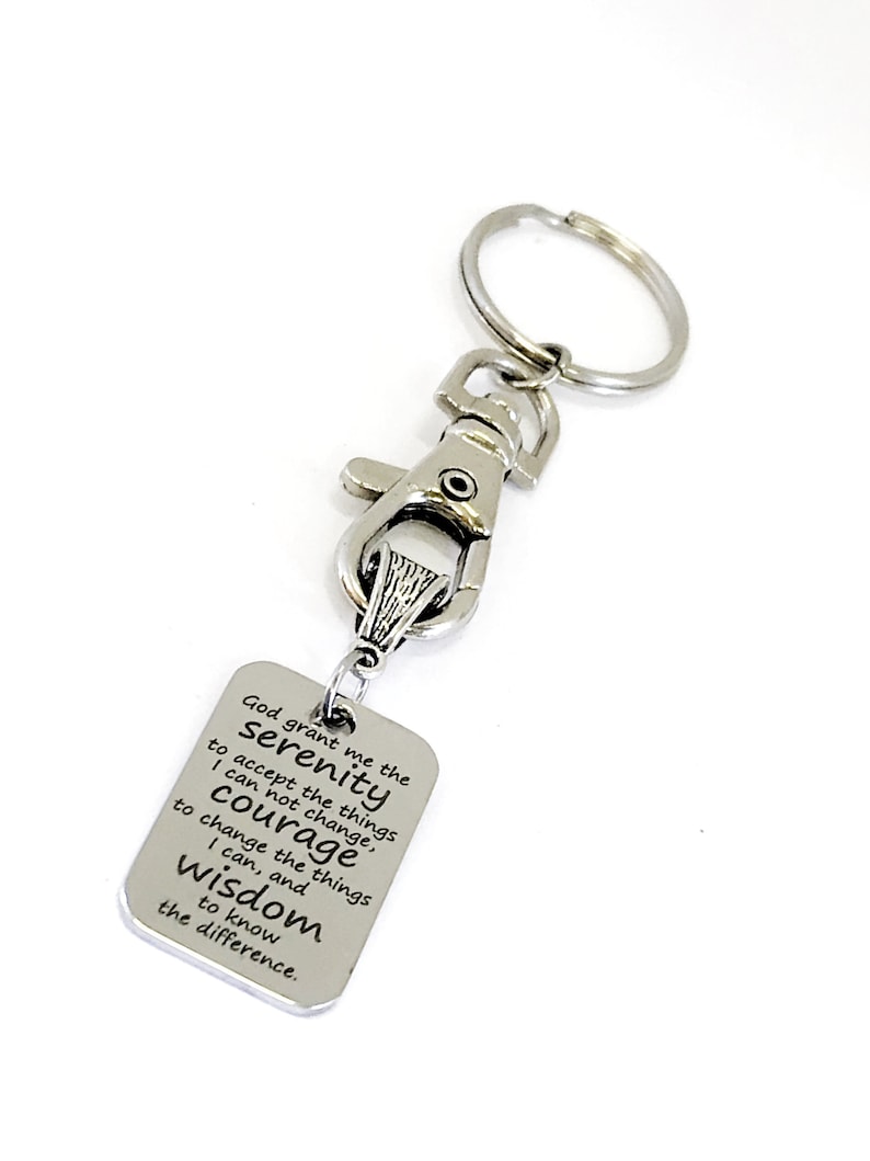Serenity Prayer Keychain, Serenity Prayer Gift, Serenity Prayer Charm ...