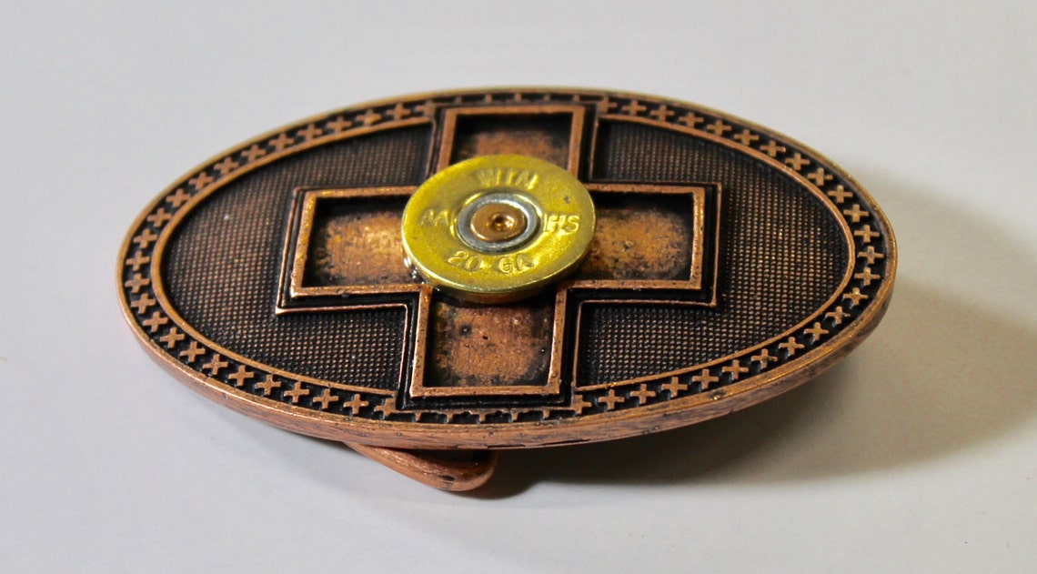 Copper Shotgun Shell Cross Belt Buckle Southwestern Style - Etsy