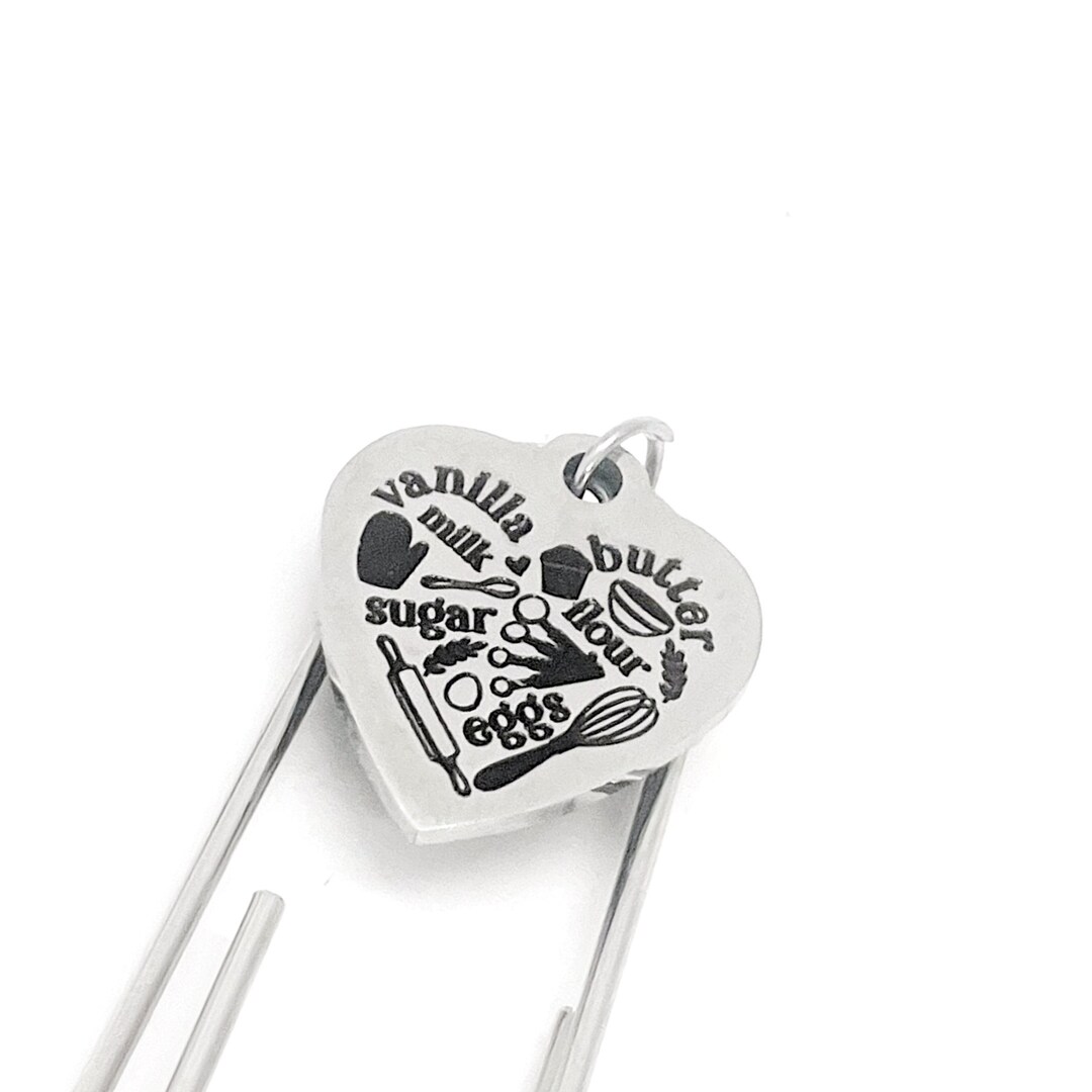 Cookbook Bookmark, Baker Gift, Mom Gift, Wife Gift, Paperclip Bookmark ...