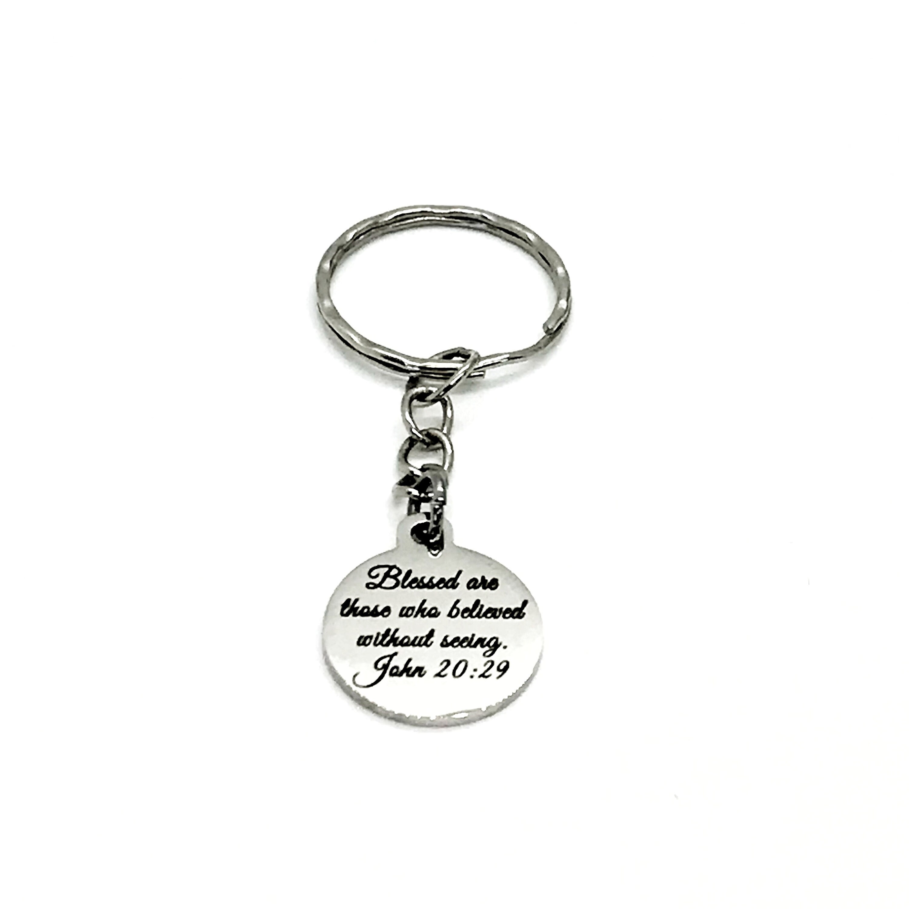 Faith Keychain, Blessed Are Those Who Believed Without Seeing Keychain ...
