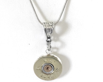 Shotgun Shell Necklace 20 Gauge Pendant Shotgun Shell | Etsy