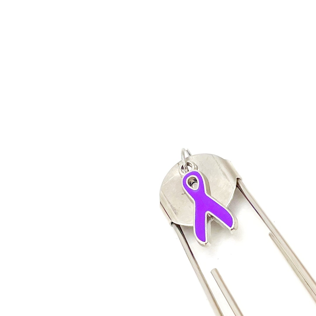 Purple Awareness Ribbon Bookmark, Awareness Gift, ADD ADHD Alzheimers ...