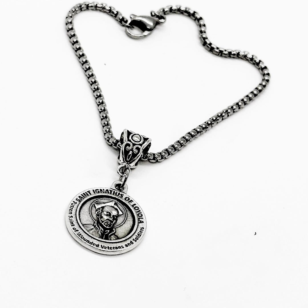 Saint Ignatius of Loyola Charm Bracelet, Patron Saint of Wounded ...