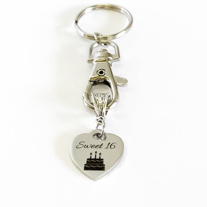 Sweet Sixteen Keychain - Etsy