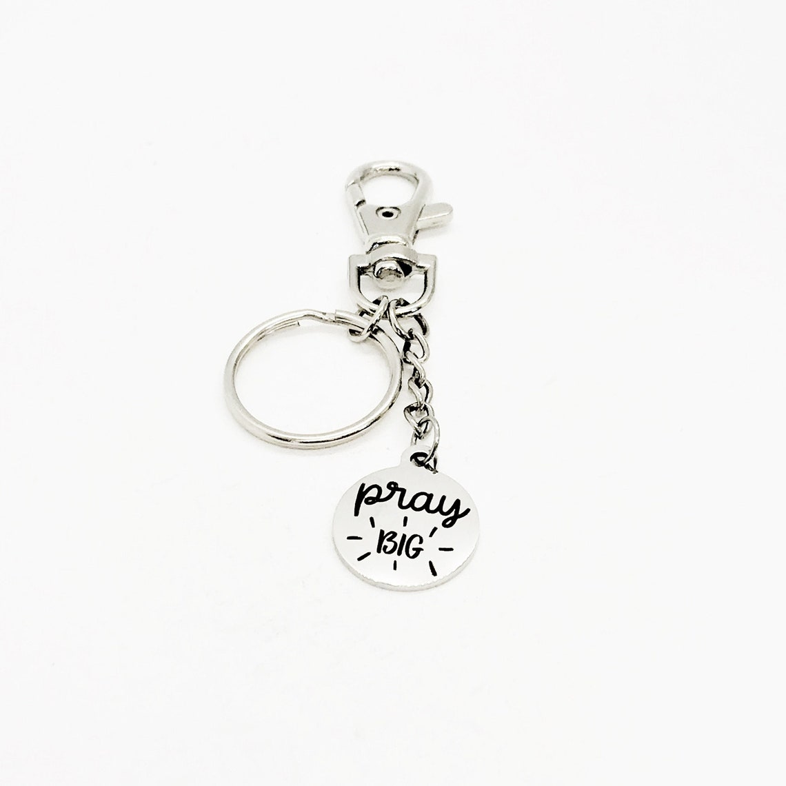 Prayer Gift Pray Big Keychain Prayer Keychain Prayer Circle - Etsy