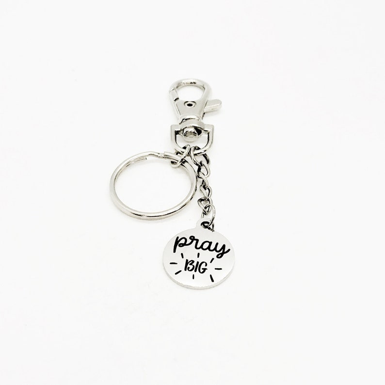 Prayer Gift Pray Big Keychain Prayer Keychain Prayer Circle - Etsy