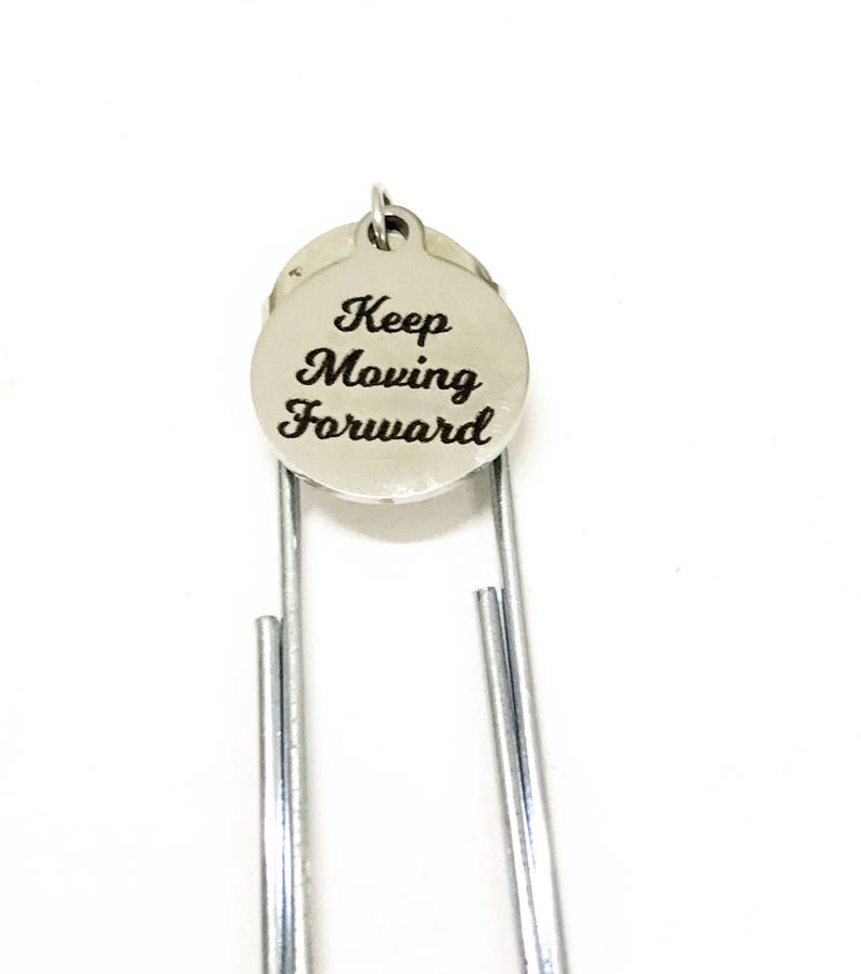 Keep Moving Forward Bookmark Paper Clip Bookmark Planner - Etsy