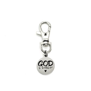 Bag Charm, God is Faithful Charm, Clip on Charm, Keychain Charm ...