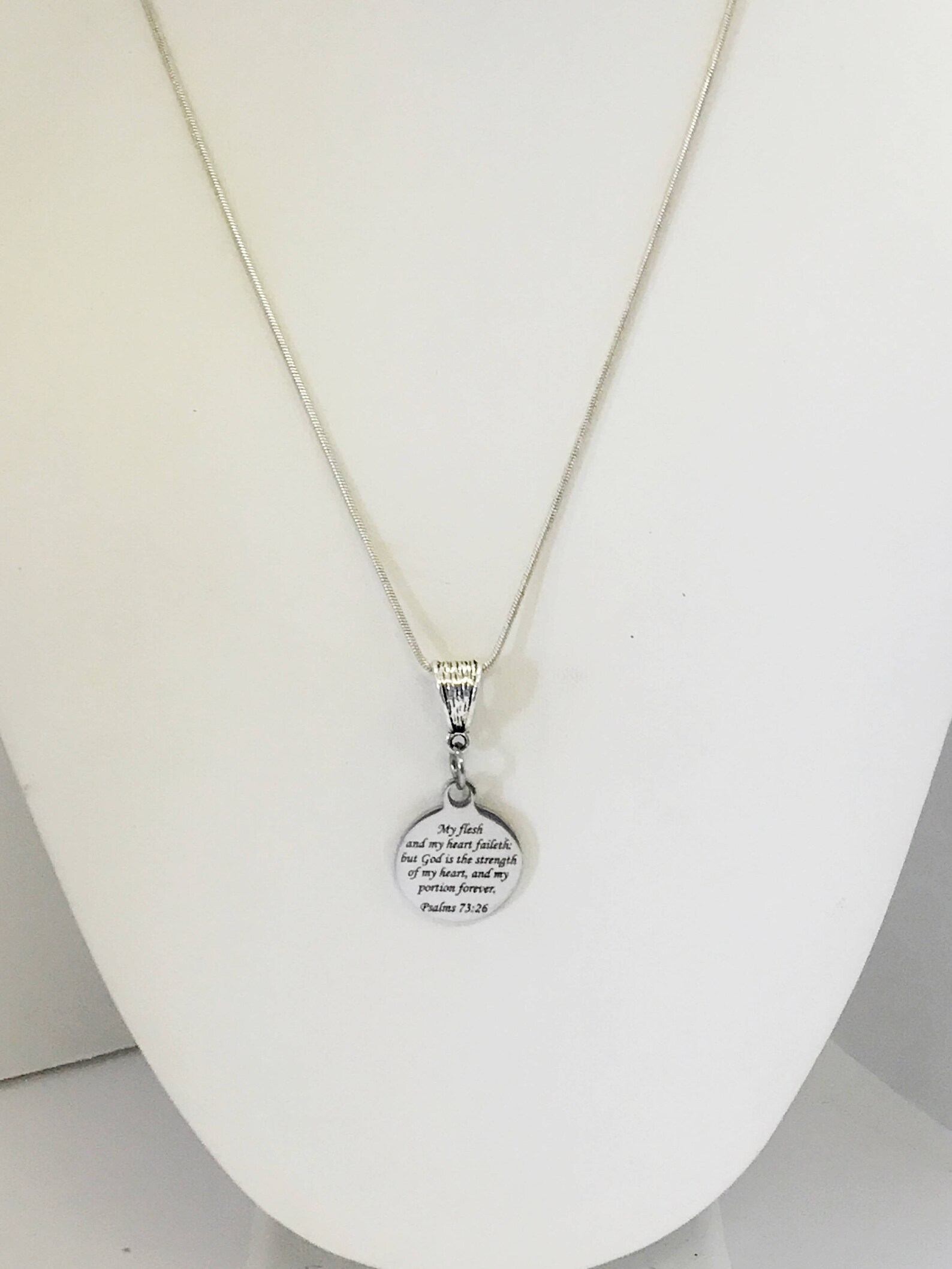 Scripture Necklace Gift Psalms Necklace Bible Verse Jewelry - Etsy