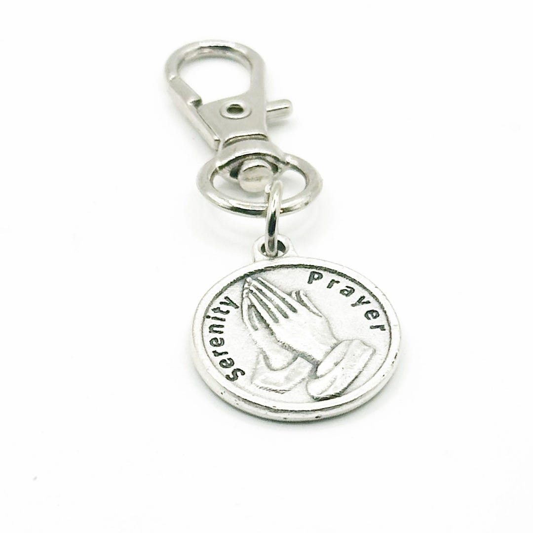 Serenity Prayer Clip on Charm Faith Gift Recovery Inspiration Silver ...