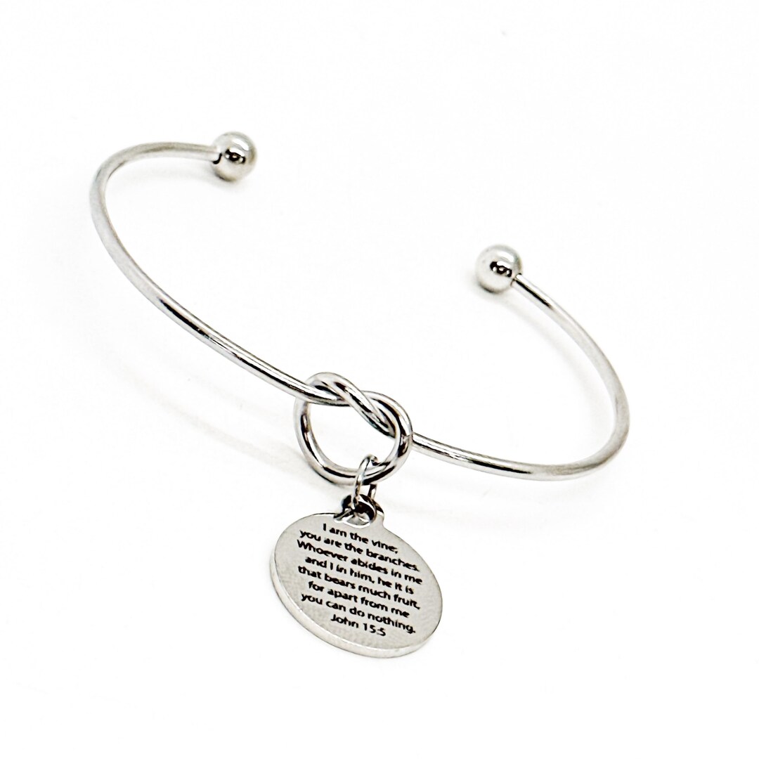 I Am the Vine You Are the Branches Charm Bracelet, John 15 5, Bible ...