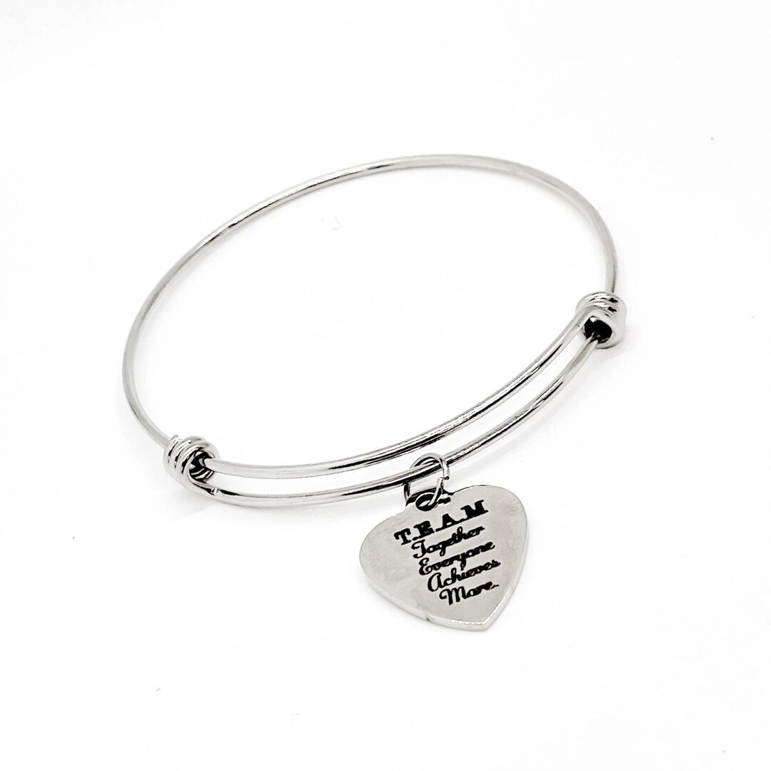 TEAM Together Everyone Achieves More Charm Bracelet, Work Team Gifts ...