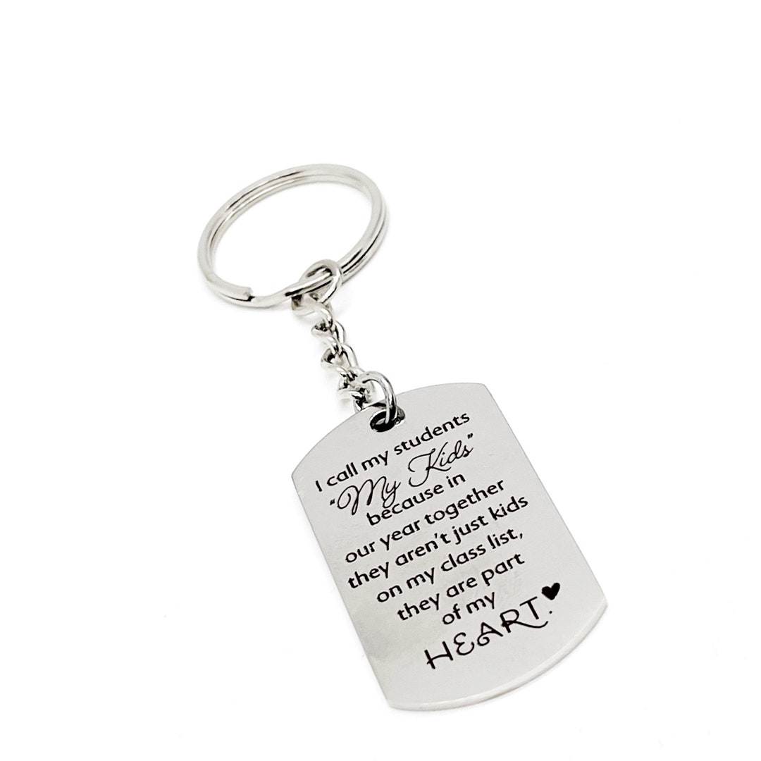 I Call My Students My Kids Charm Keychain, Teacher Gift, Teacher ...
