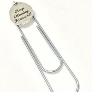 Keep Moving Forward Bookmark, Paper Clip Bookmark, Planner Book Mark ...