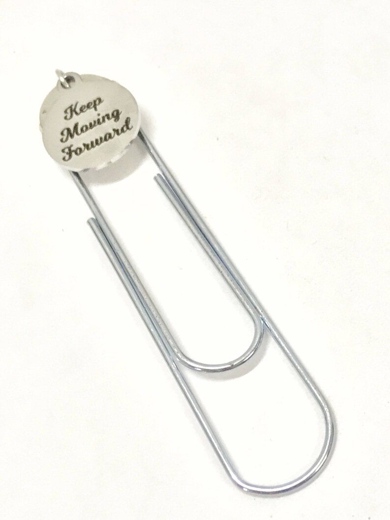 Keep Moving Forward Bookmark Paper Clip Bookmark Planner - Etsy