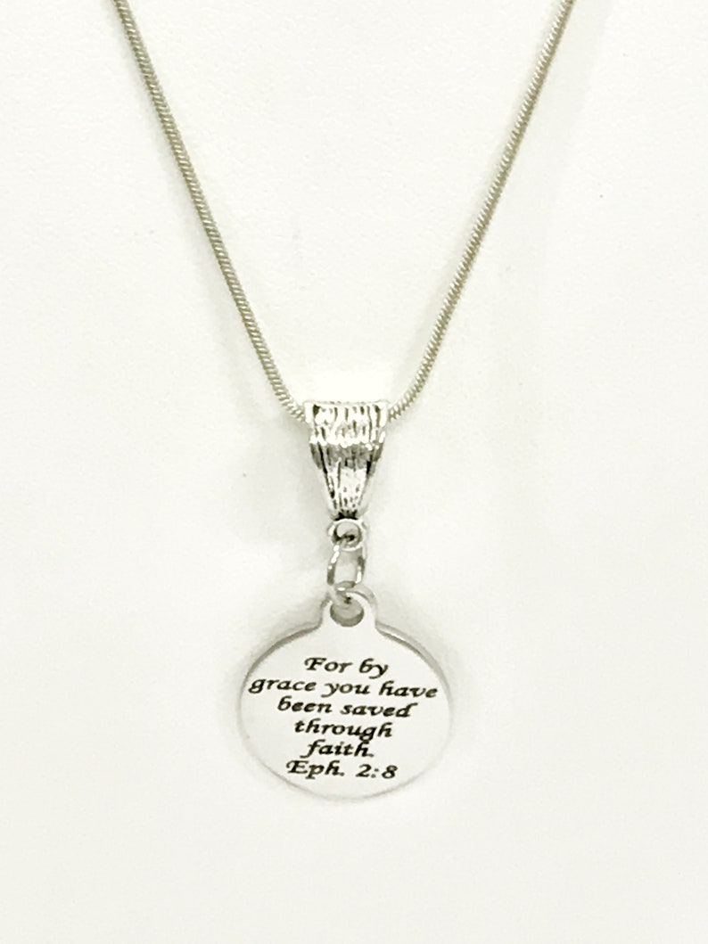 Christian Jewelry, Christian Gift, Christian Necklace, Saved by Grace ...