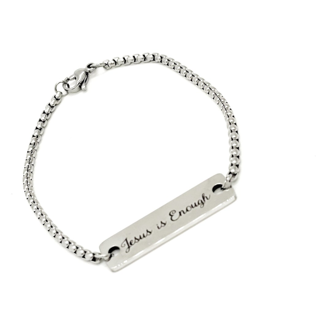 Faith Gift, Jesus is Enough Connector Bracelet, Christian Gifts, Faith ...