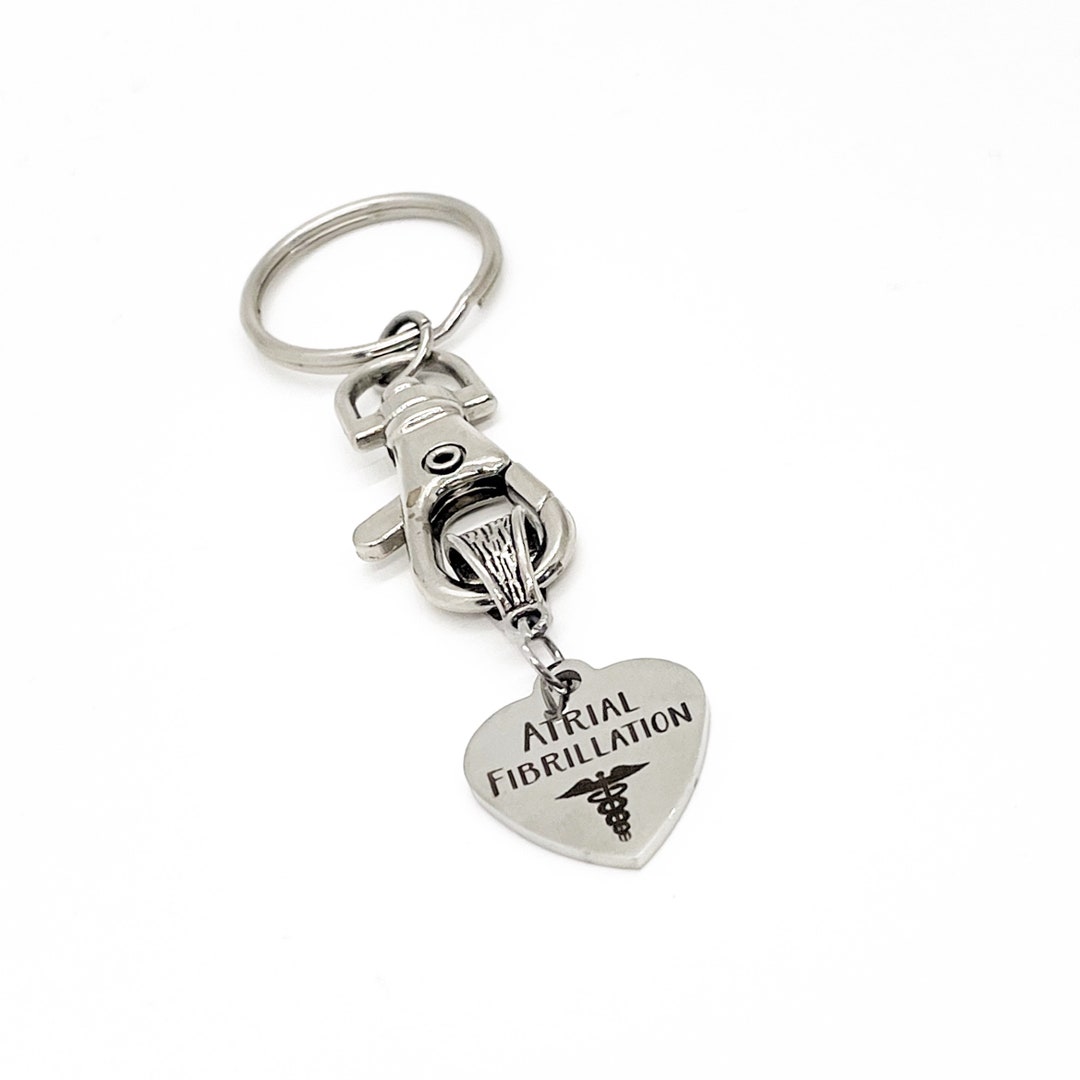 Atrial Fibrillation Keychain, Atrial Fibrillation Charm, Atrial ...