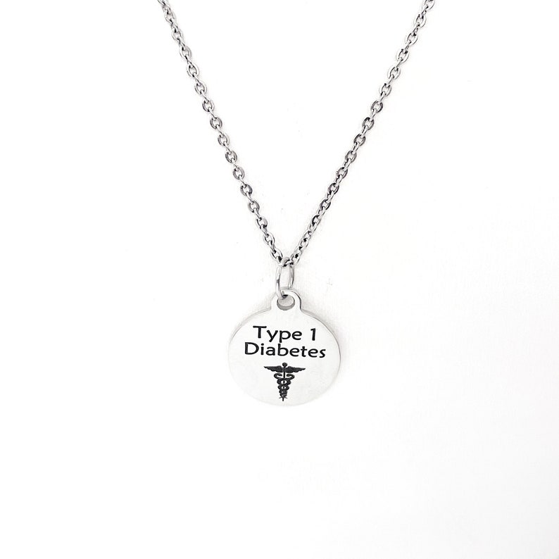 Type 1 Diabetes Necklace Type 1 Diabetes Medical ID Charm | Etsy