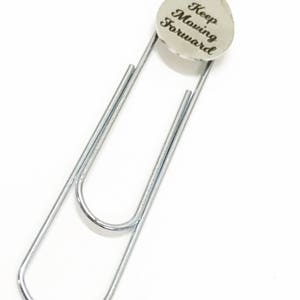 Keep Moving Forward Bookmark, Paper Clip Bookmark, Planner Book Mark ...