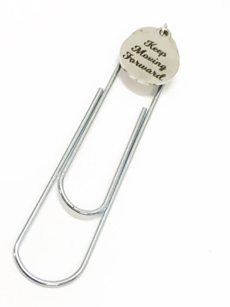 Keep Moving Forward Bookmark Paper Clip Bookmark Planner - Etsy