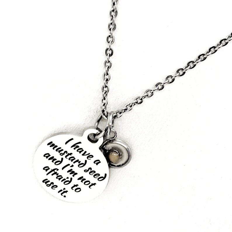 Scripture Gift Mustard Seed Necklace Matthew 17 20 Gift - Etsy