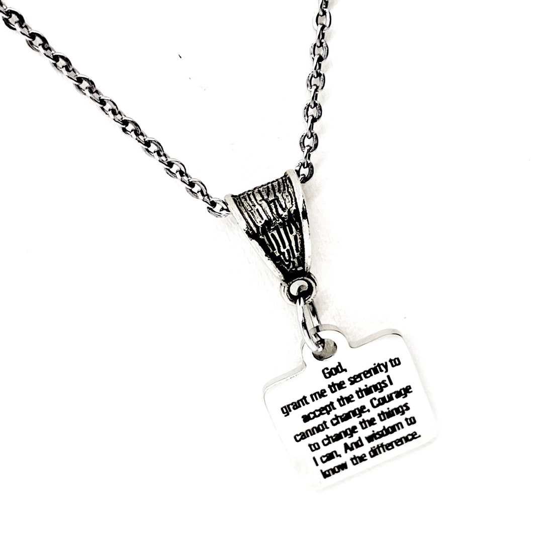 Serenity Prayer Gifts, Recovery Gifts, Serenity Prayer Necklace, Gift ...
