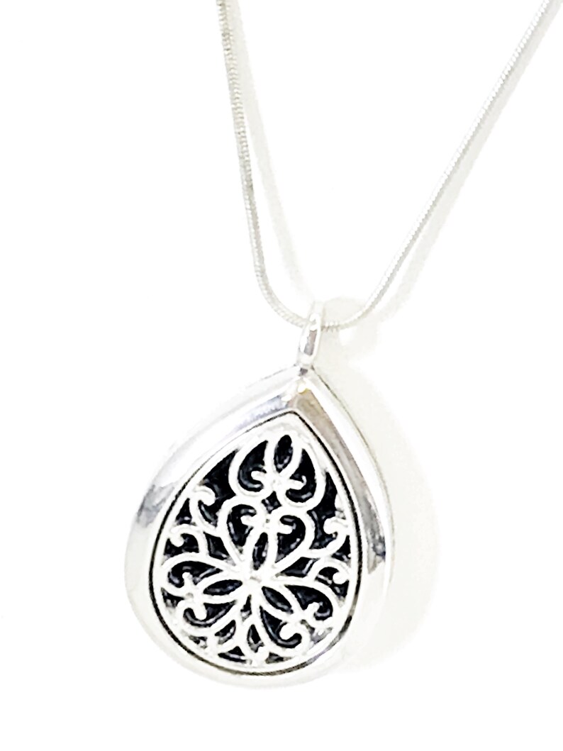 Diffuser Necklace, Teardrop Diffuser Necklace, Teardrop Pendant, Scent ...