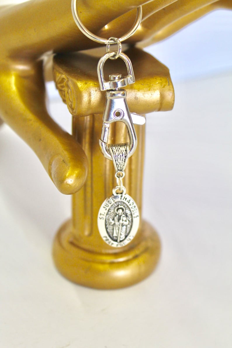 St Jude Keychain Patron Saint of Desperation and Lost Causes - Etsy