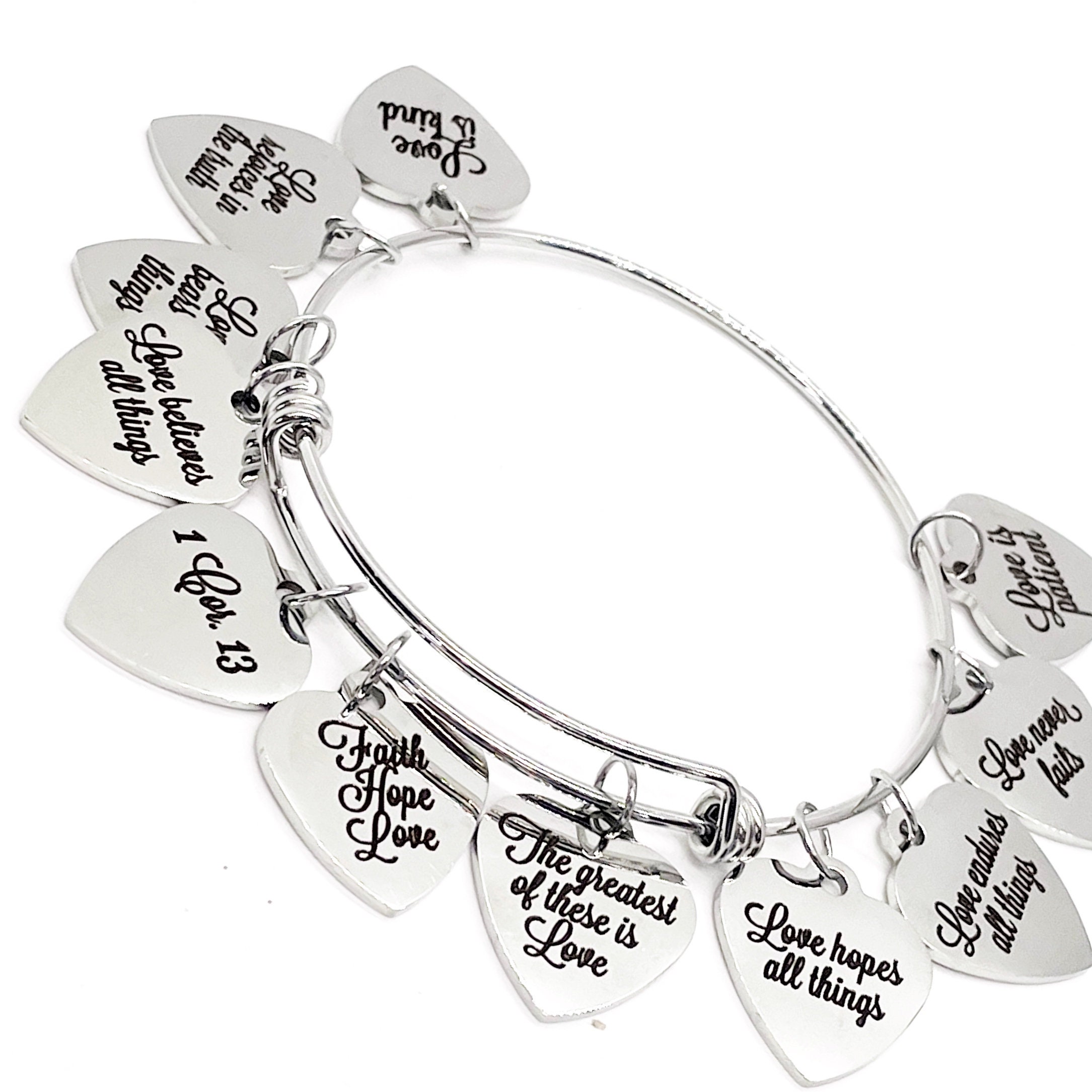 Love Bracelet, 1 Corinthians 13 Bracelet, Faith Hope Love, Valentines ...