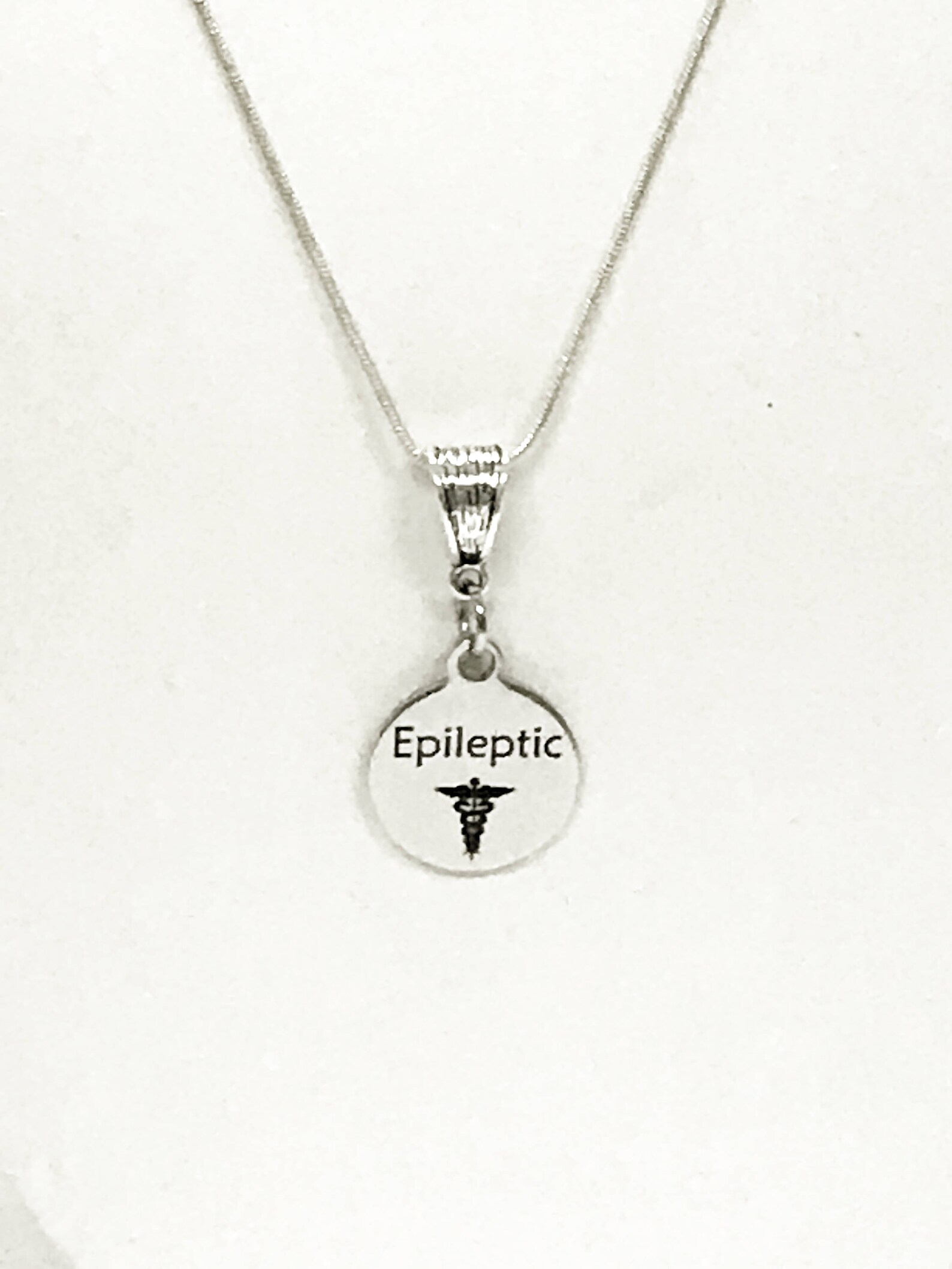 Epileptic Medical Condition Awareness SS Engraved Pendant | Etsy