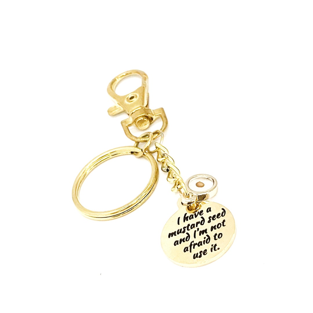 Mustard Seed Charm Keychain, I Have A Mustard Seed, Mustard Seed Faith ...
