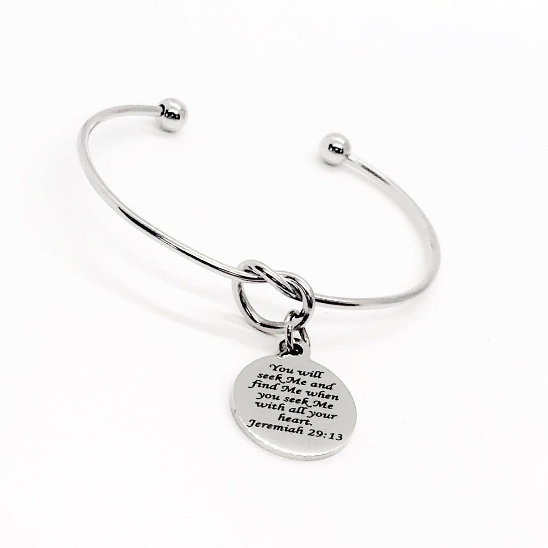 Seek God With All Your Heart Cuff Charm Bracelet, Jeremiah 29 13 ...