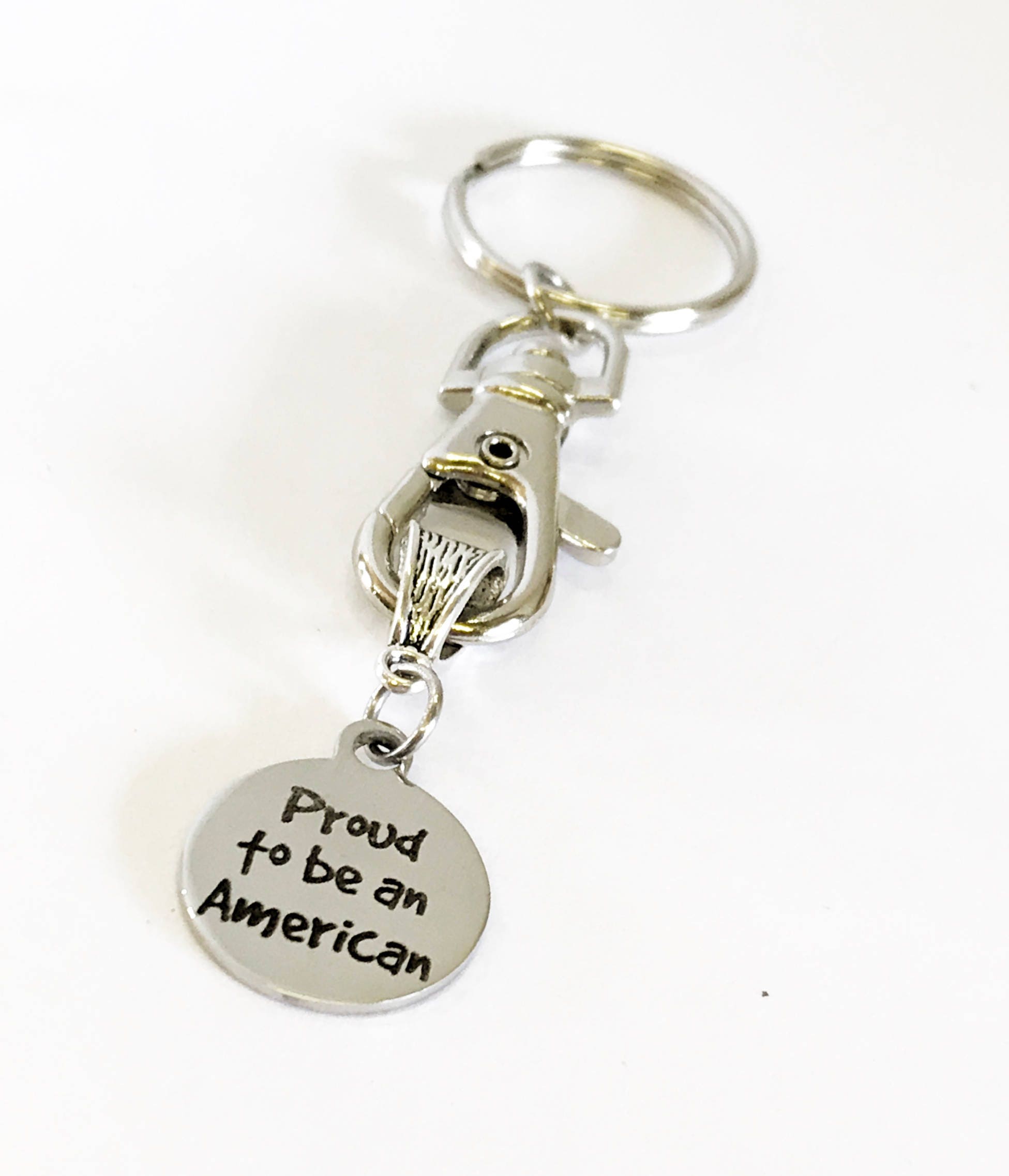 Patriotic Gifts, Patriotic Keychain, Proud To Be An American Keychain ...