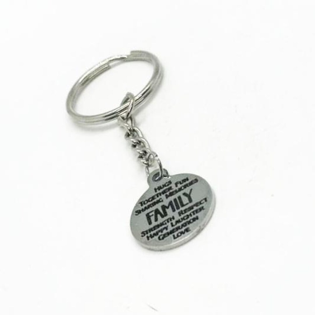 Family Words Charm Key Chain, Family Reunion Gift, Family Christmas ...