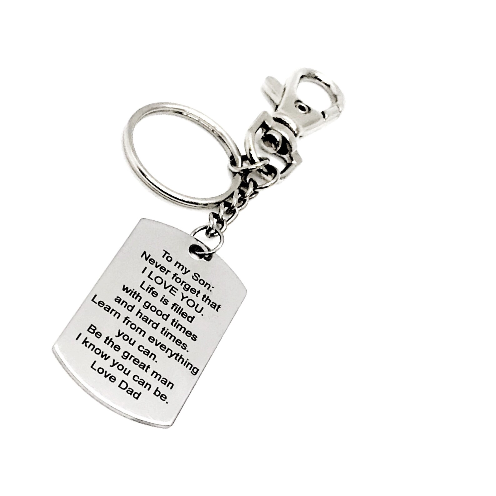 Son Gift to My Son Love Dad Keychain Son Keychain Gift Be - Etsy