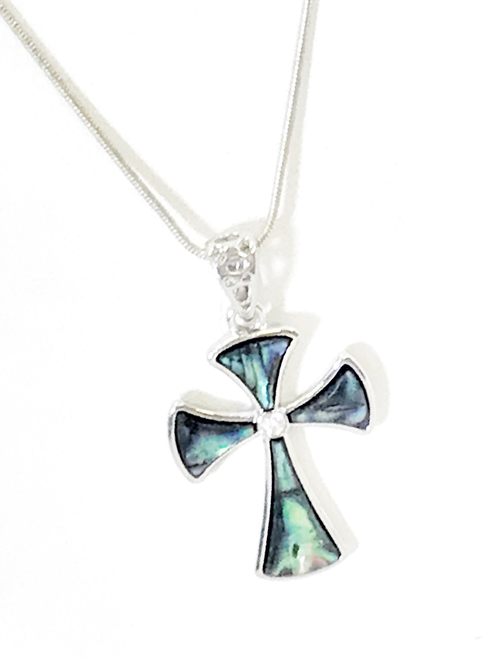 Cross Necklace Simulated-shell Cross Pendant Blue and Green | Etsy