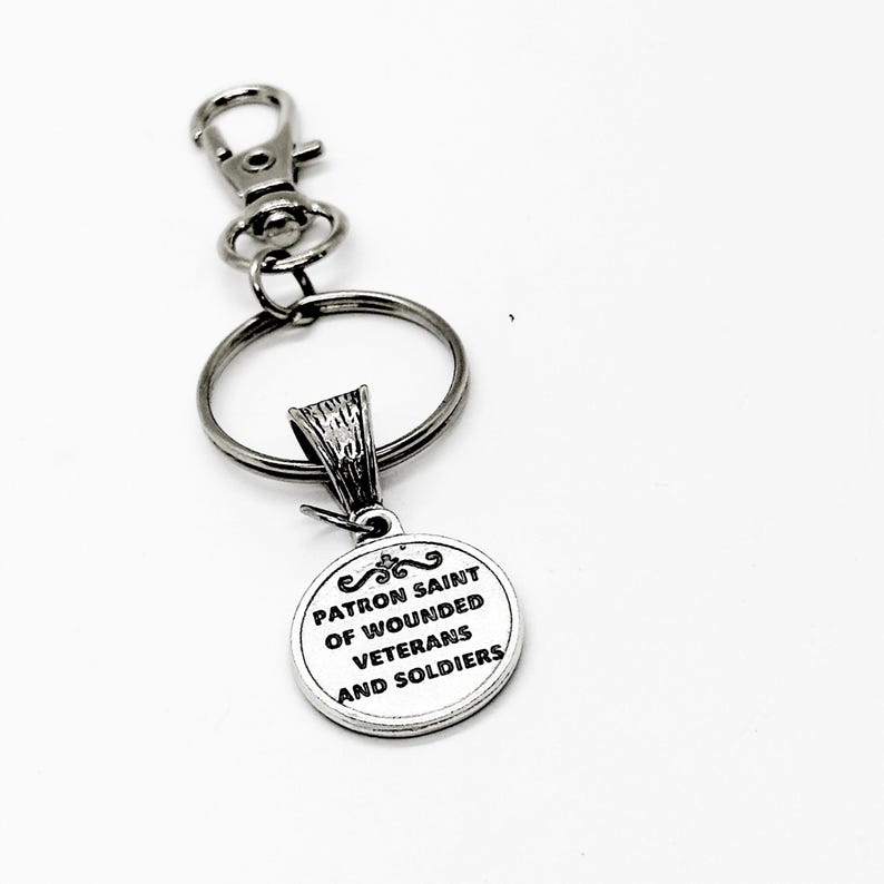 Saint Ignatius of Loyola Charm Keychain, Patron Saint of Veterans and ...
