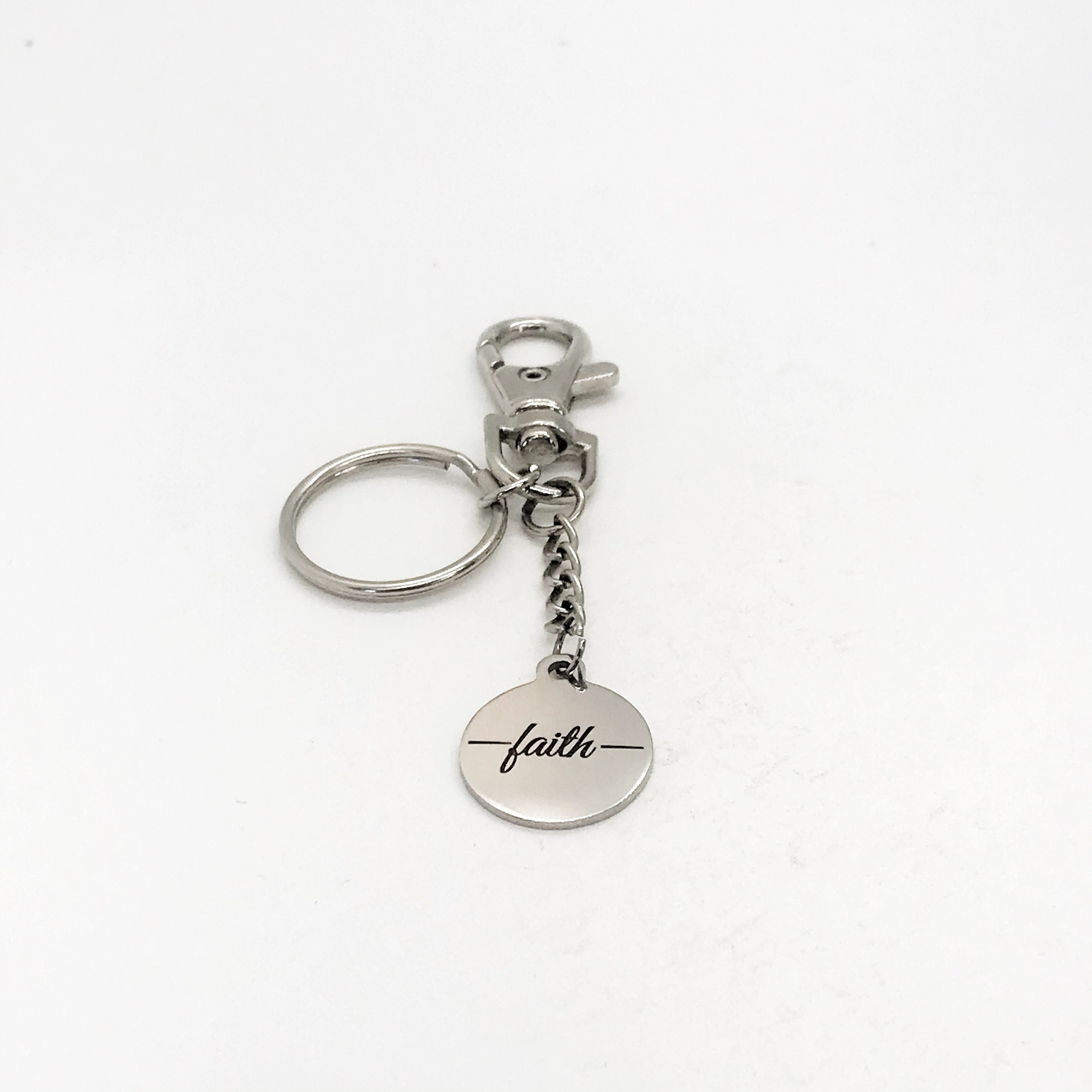 Faith Gift, Faith Keychain, Faith Charm, Charm Keychain, Clip On ...