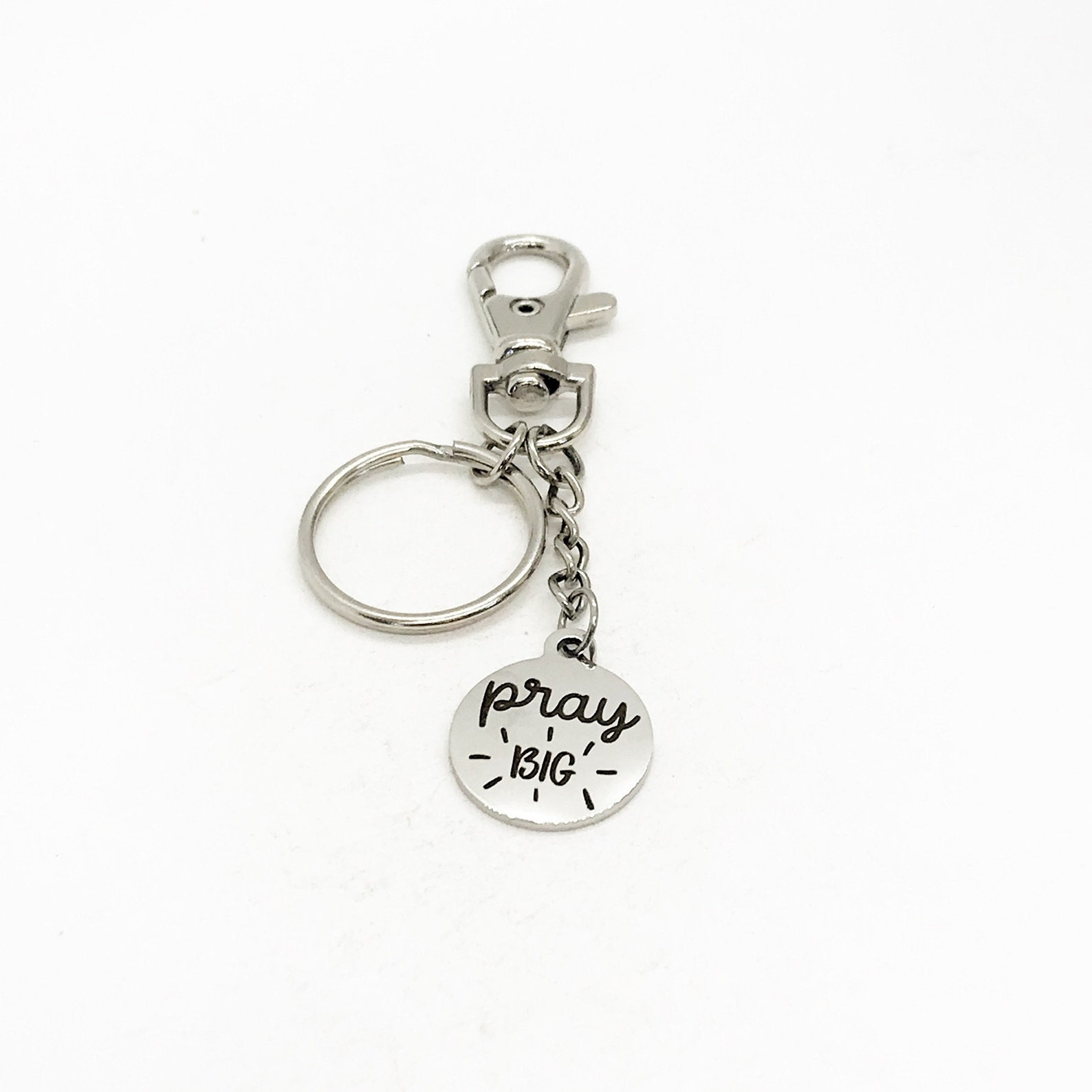 Prayer Gift Pray Big Keychain Prayer Keychain Prayer Circle - Etsy