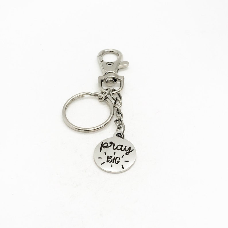 Prayer Gift Pray Big Keychain Prayer Keychain Prayer Circle - Etsy