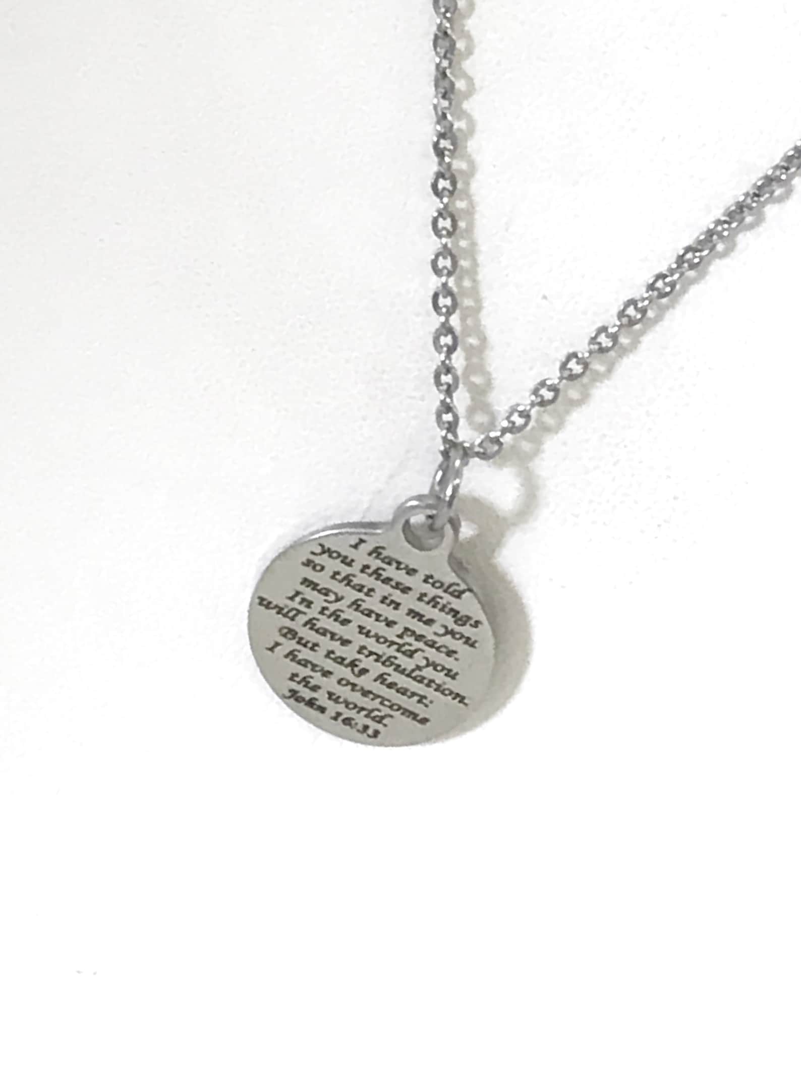 Scripture Jewelry Scripture Necklace Bible Verse Jewelry | Etsy