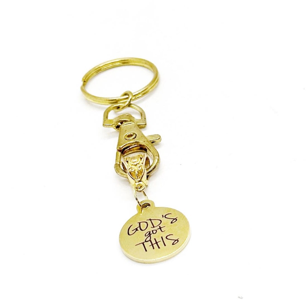 God’s Got This Goldtone Charm Keychain, Faith Gift, Baptism Gift, Bible ...