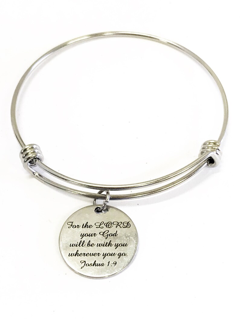 Scripture Jewelry Gifts Joshua 1:9 Bracelet Double Sided - Etsy