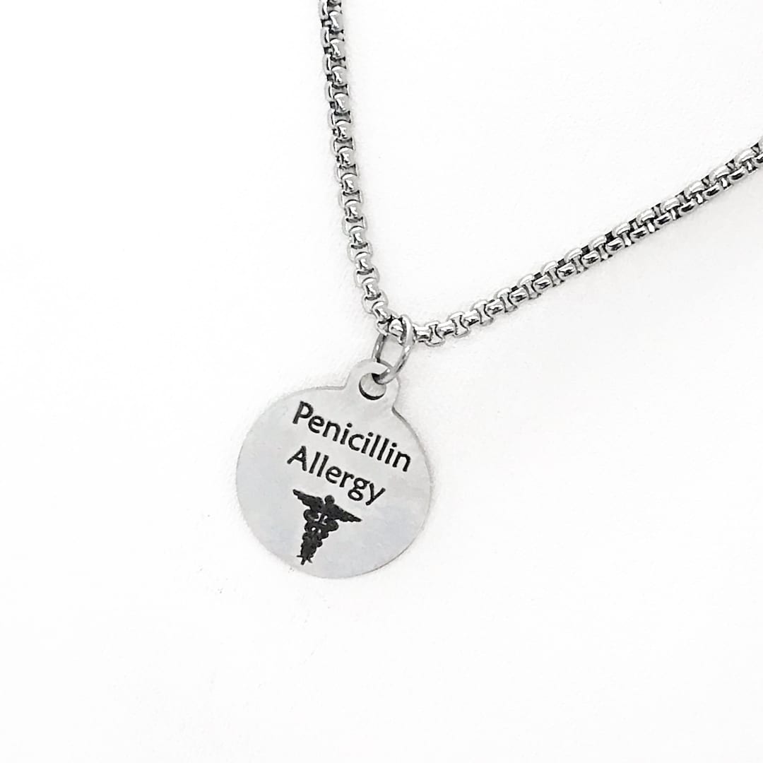 Medical Condition Necklace, Penicillin Allergy Necklace, Penicillin ...