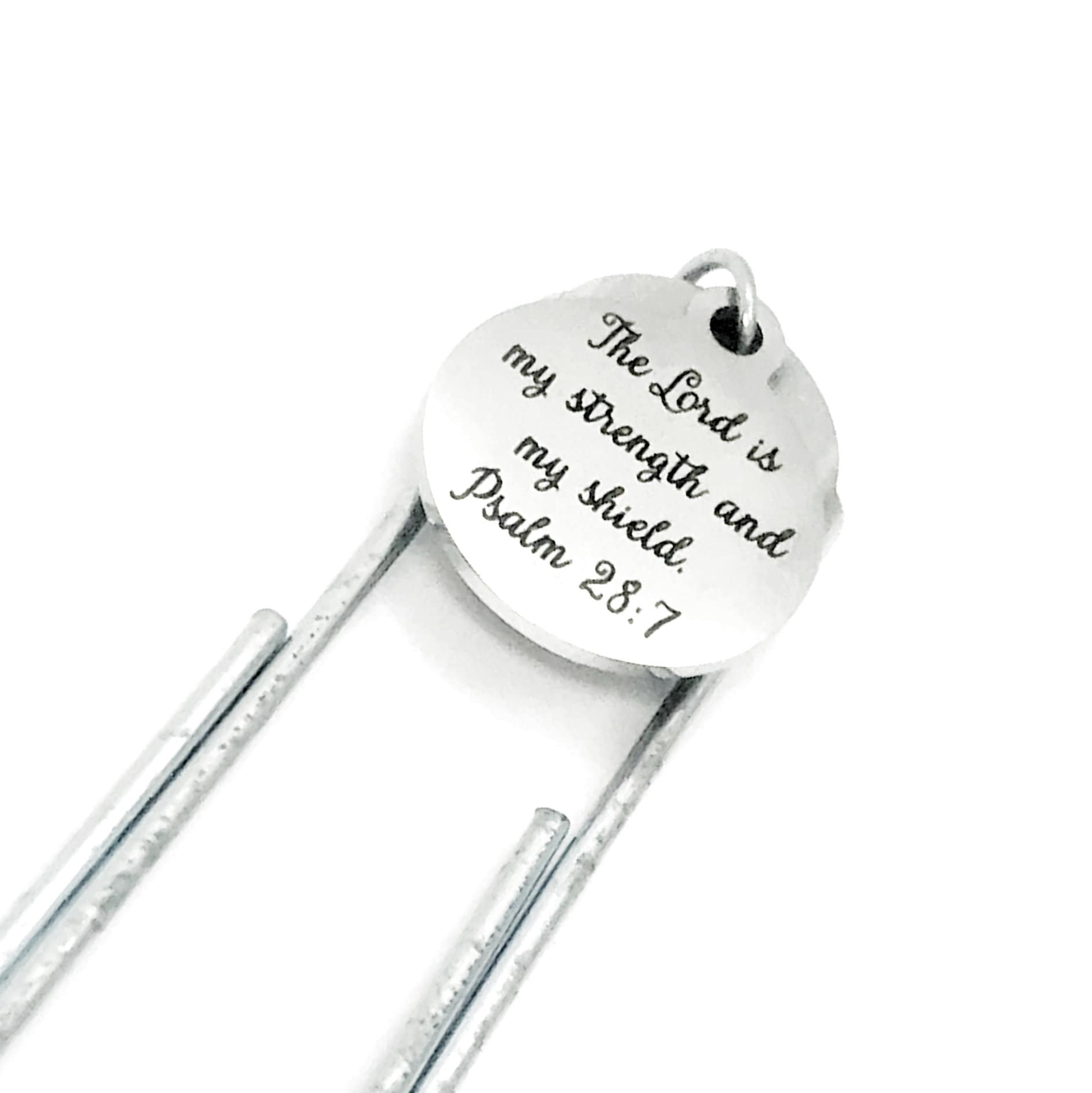 Bible Bookmark, The Lord Is My Strength And My Shield Bookmark, Charm ...
