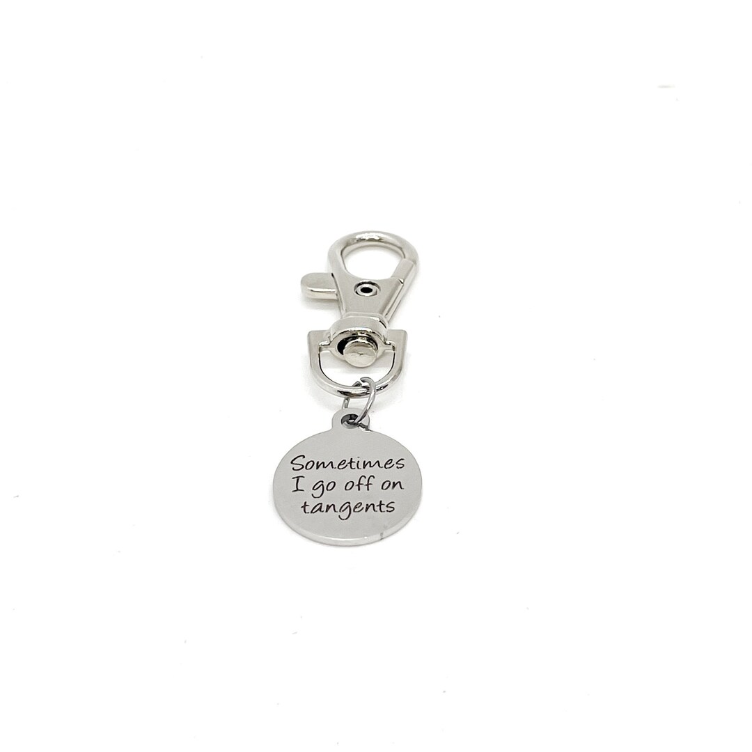 Math Teacher Gift, Sometimes I Go off on Tangents Clip on Charm ...
