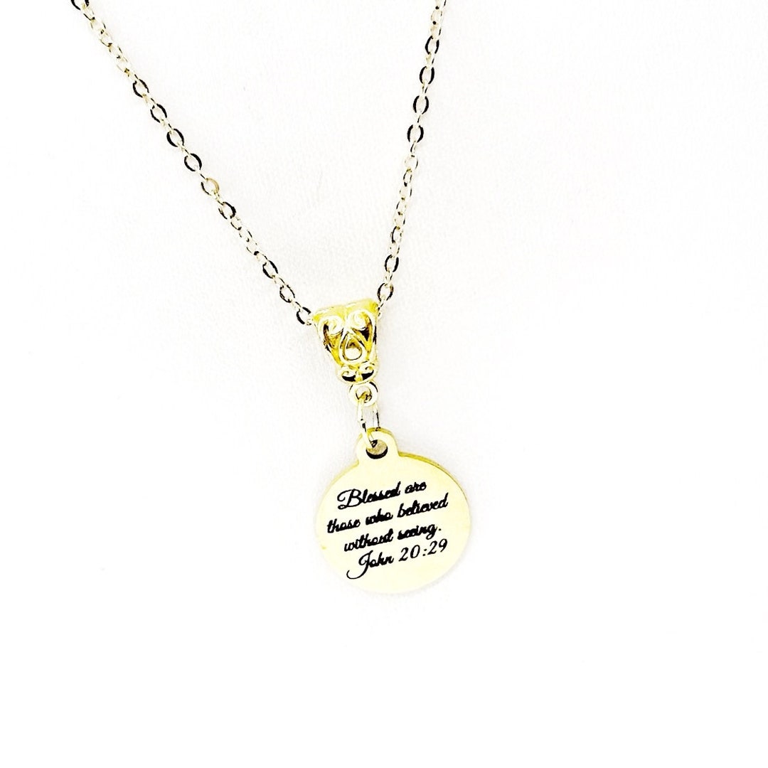 Blessed Are Those Who Believed Without Seeing Pendant Necklace, John 20 ...